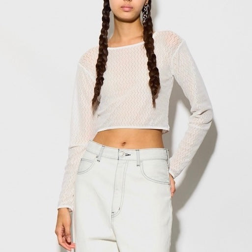LOUNGE WAVE LACE MIDRIFF LONGSLEEVE – TanC TOKYO